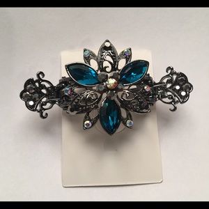 Accessories | Light Blue Hair Cl Tri Petal Flower | Poshmark